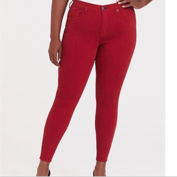 torrid | Pants & Jumpsuits | Torrid Red Skinny Pants | Poshmark